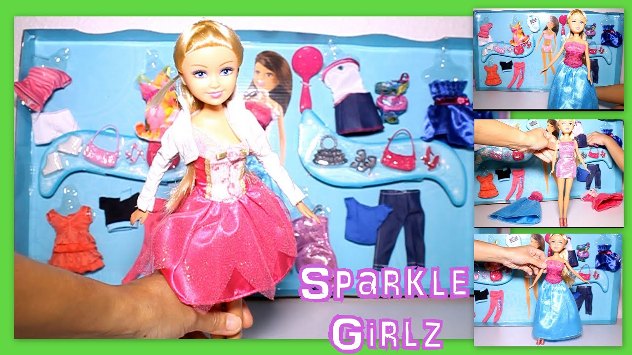 Funville Sparkle Girlz Dolls Fashion Collection - YouTube