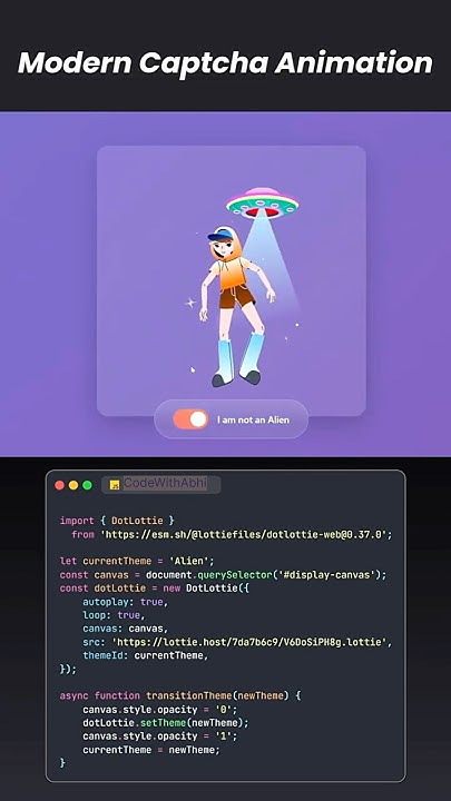 Create modern captcha animation #trending #coding #frontendcourse #404pages #shorts #webdev #js ...
