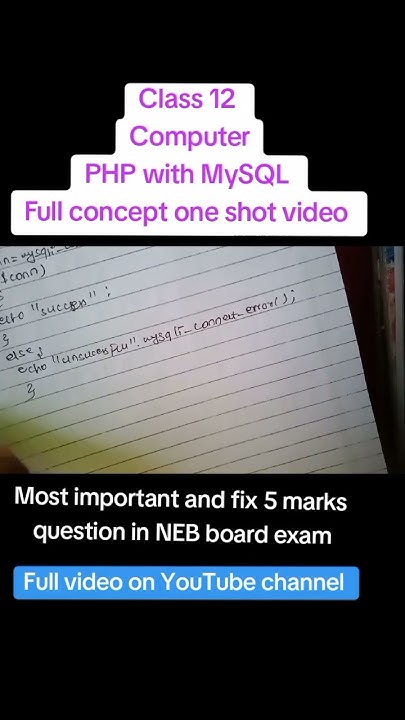 Class 12 PHP with MySQL full concept from basic #computerscience #computer #php #phpcourse # ...