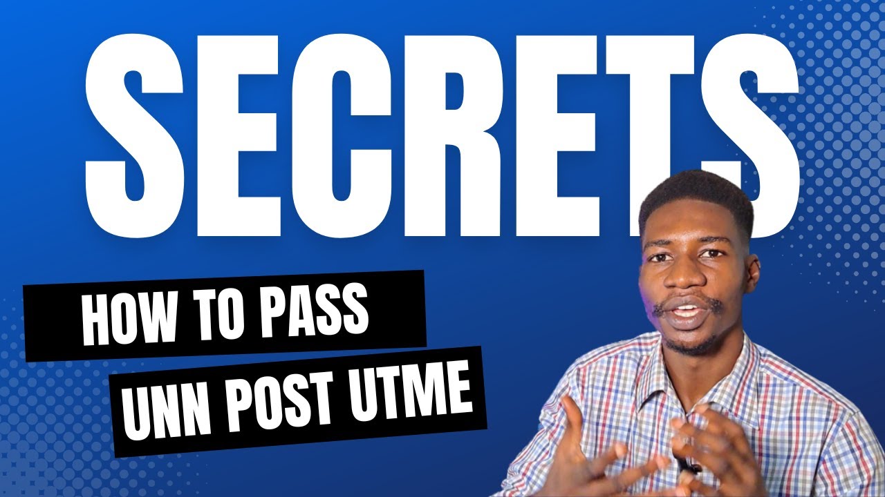 How to Pass UNN Post UTME Examination - YouTube