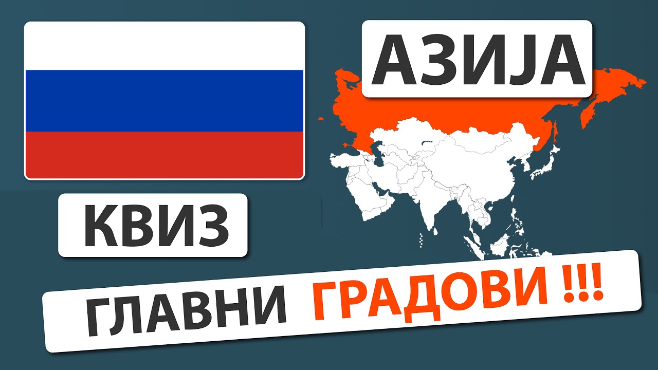 Главни градови Азије, КВИЗ ! СРПСКИ ! Ћирилица ! Мапа, заставе, државе ...