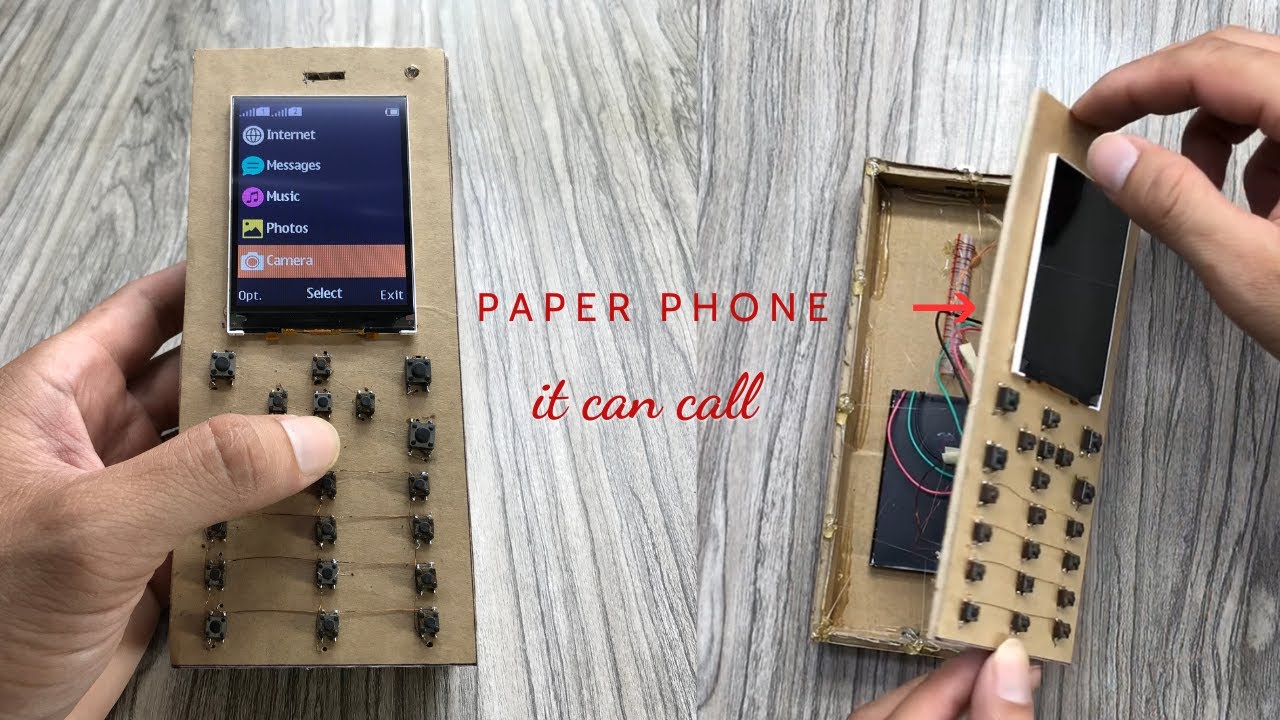 how to make a paper phone that can be called - YouTube