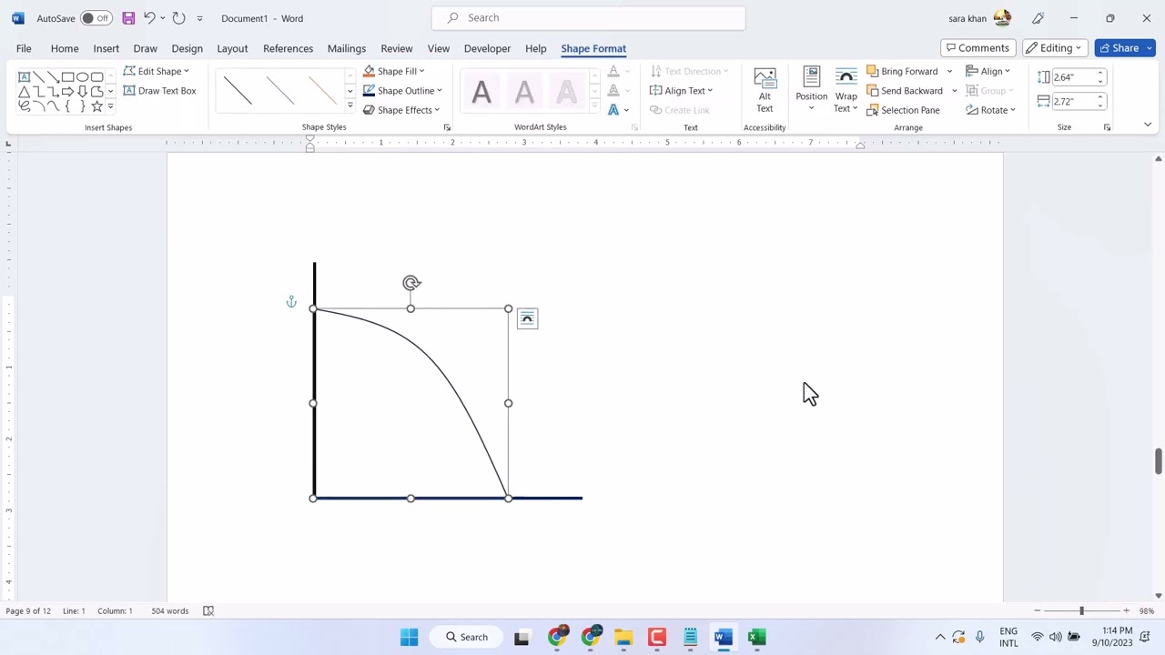 How To Draw Curve Line Graph In MS Word YouTube How To Draw Curve Line Graph In MS Word YouTube
