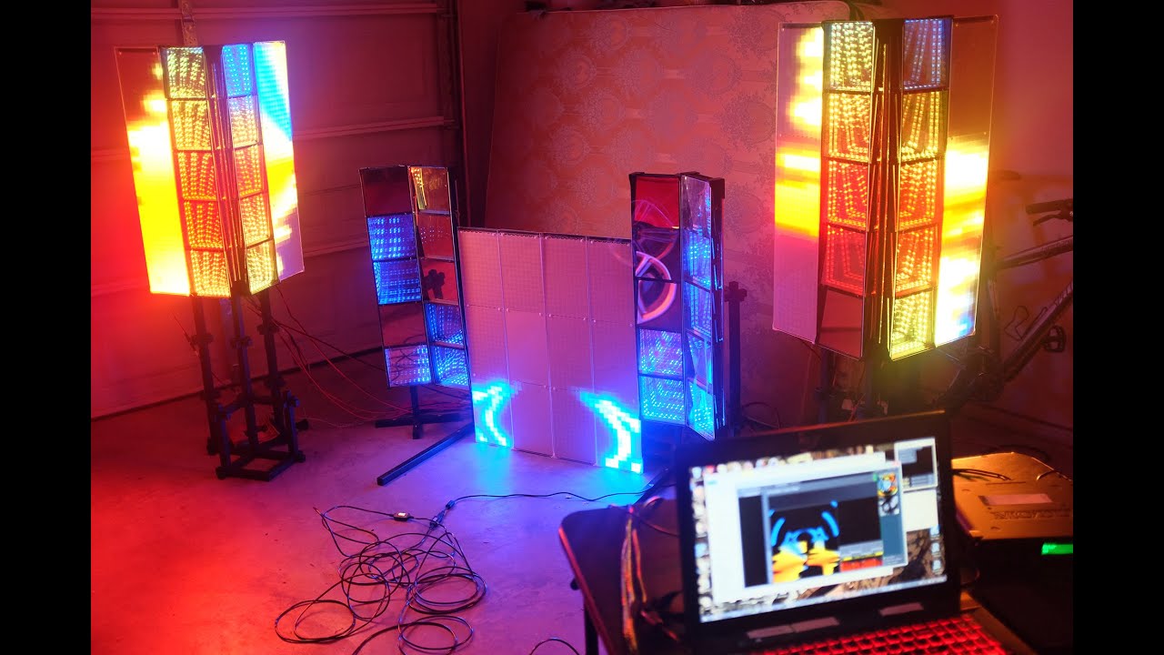 16 Panel Build - 4 Instrument - Audio Reactive - YouTube