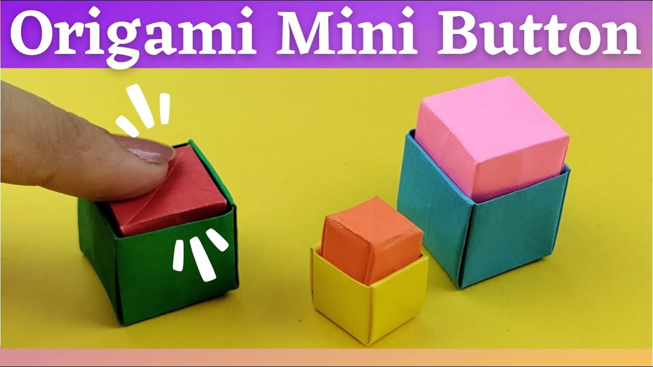 How To Make Origami Button Toy || DIY Mini Origami Button || Origami ...