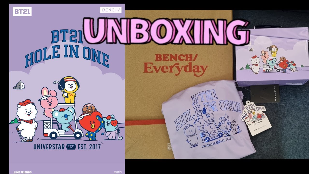 Bench x BT21 Hole In One Unboxing 💜🇵🇭 #bt21 #bts #bench - YouTube