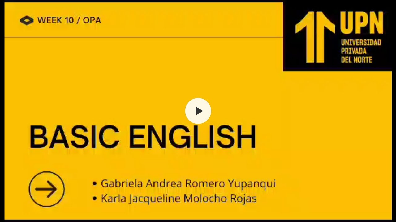 Basic English - OPA #2 - YouTube
