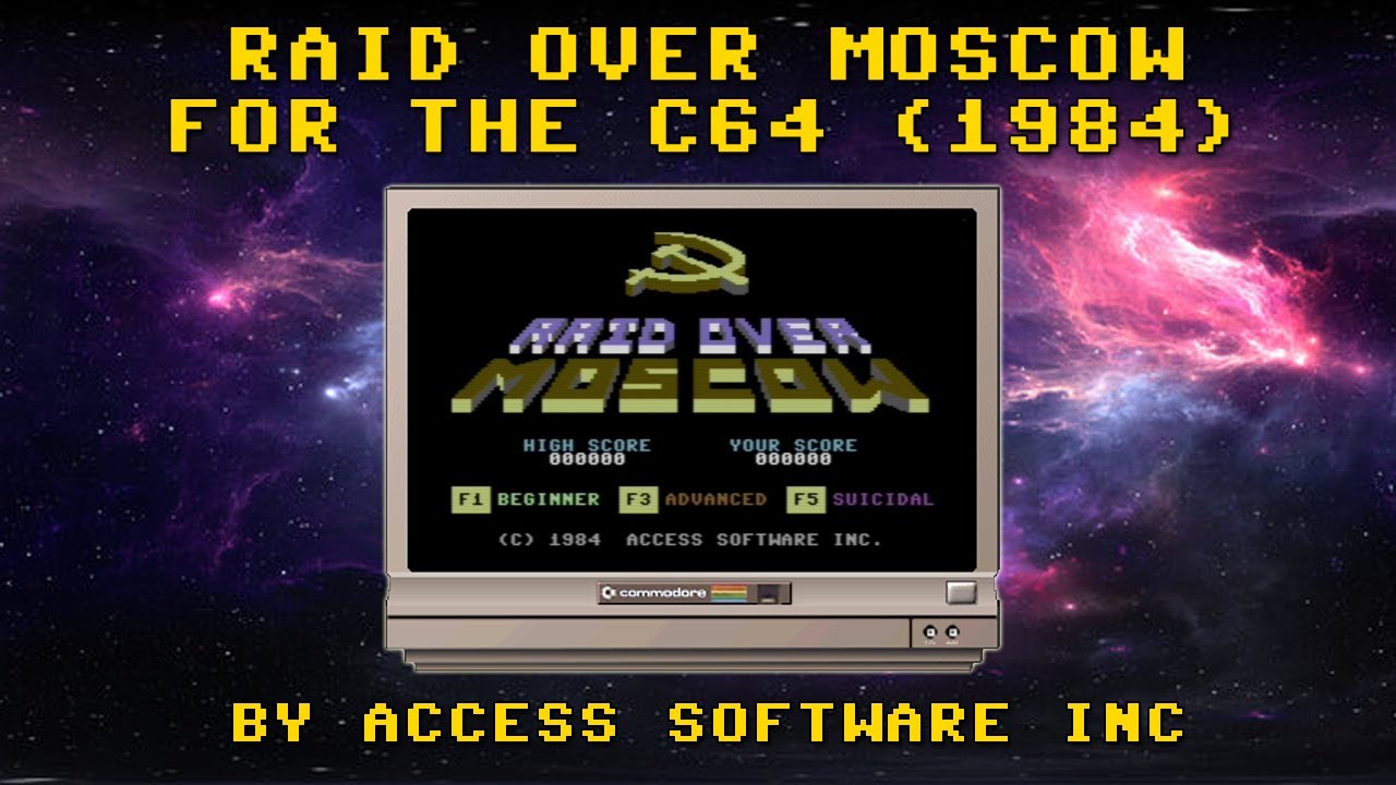 Raid Over Moscow (1984) for the Commodore 64 Unboxing and Gameplay ...