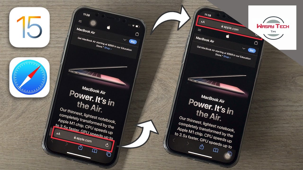 How to Bring Safari Search Bar Back to Top on iPhone | ios 15 - YouTube