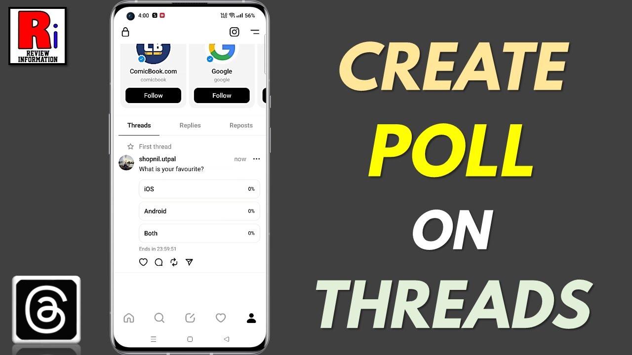 How to Create Poll on Threads - YouTube