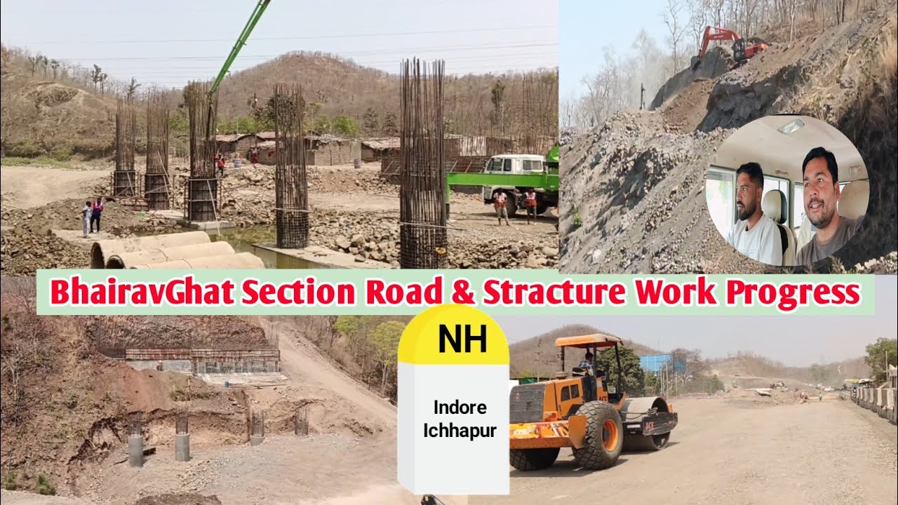 Bhairav Ghat Section Road & Stracture Work Progress || Indore To ...