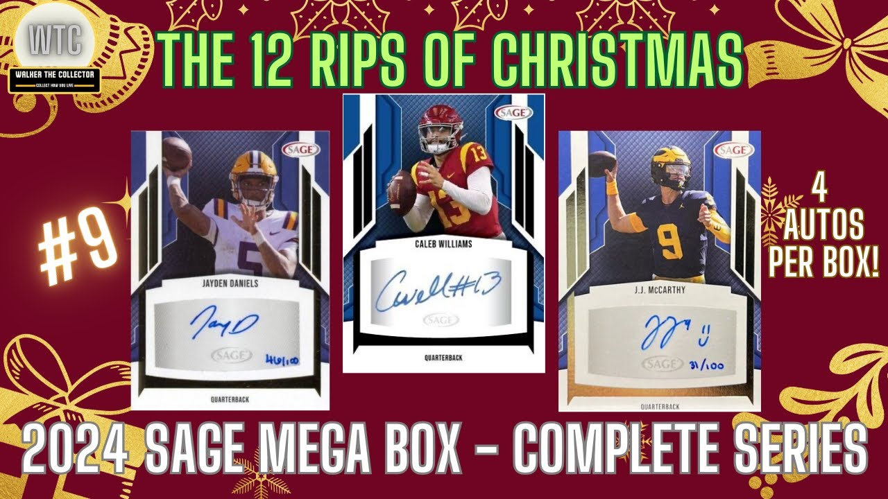 #2024 SAGE MEGA BOX - 12 RIPS OF CHRISTMAS #9 - CALEB WILLIAMS AUTO ...