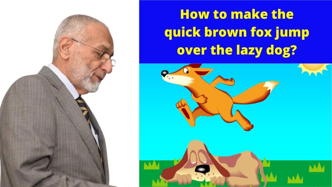 How the quick brown fox can jump over the lazy dog. Urdu/Hindi - YouTube
