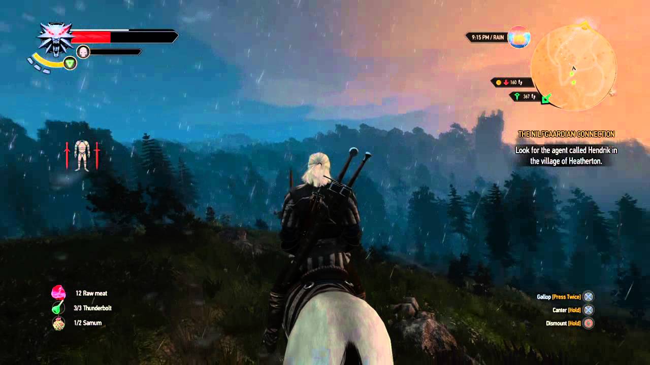 The Witcher 3: Wild Hunt rain - YouTube