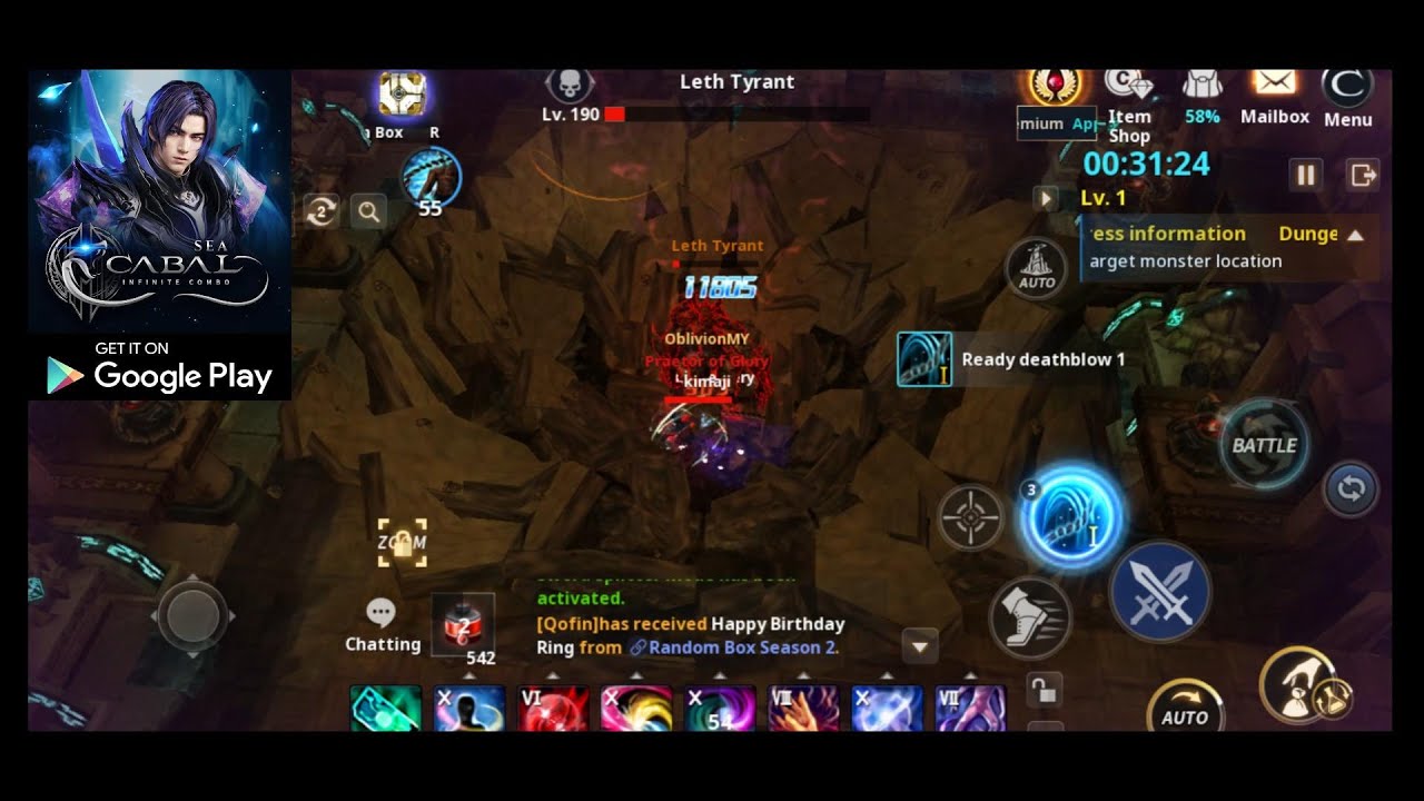 cabal m infinite combo sea fb solo forgotten temple b2f (FT2) - YouTube