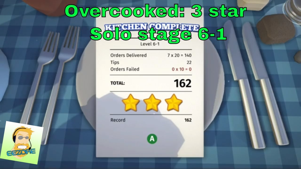 Overcooked: 6-1 3 stars Solo - YouTube