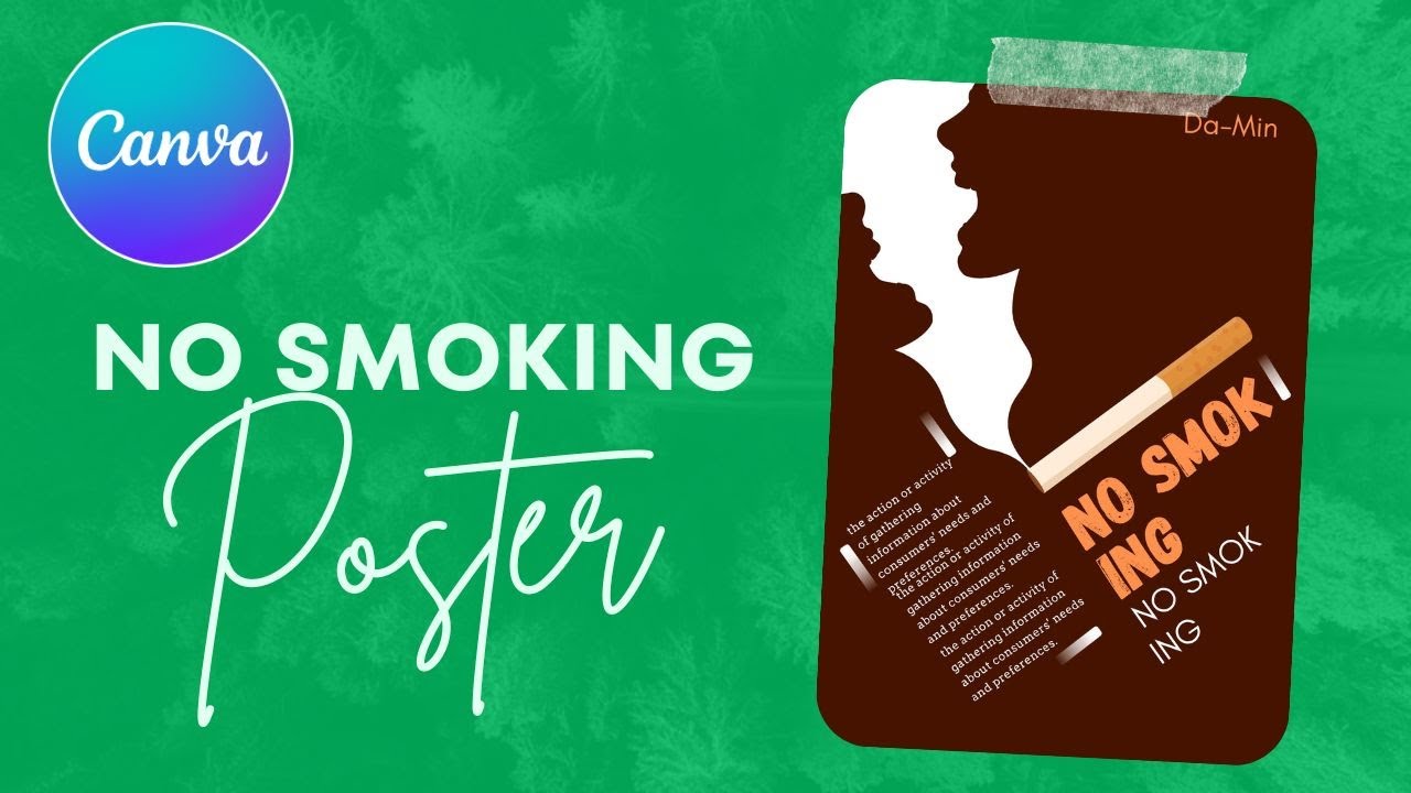 Designing a No Smoking Poster in Canva | Step-by-Step Tutorial - YouTube