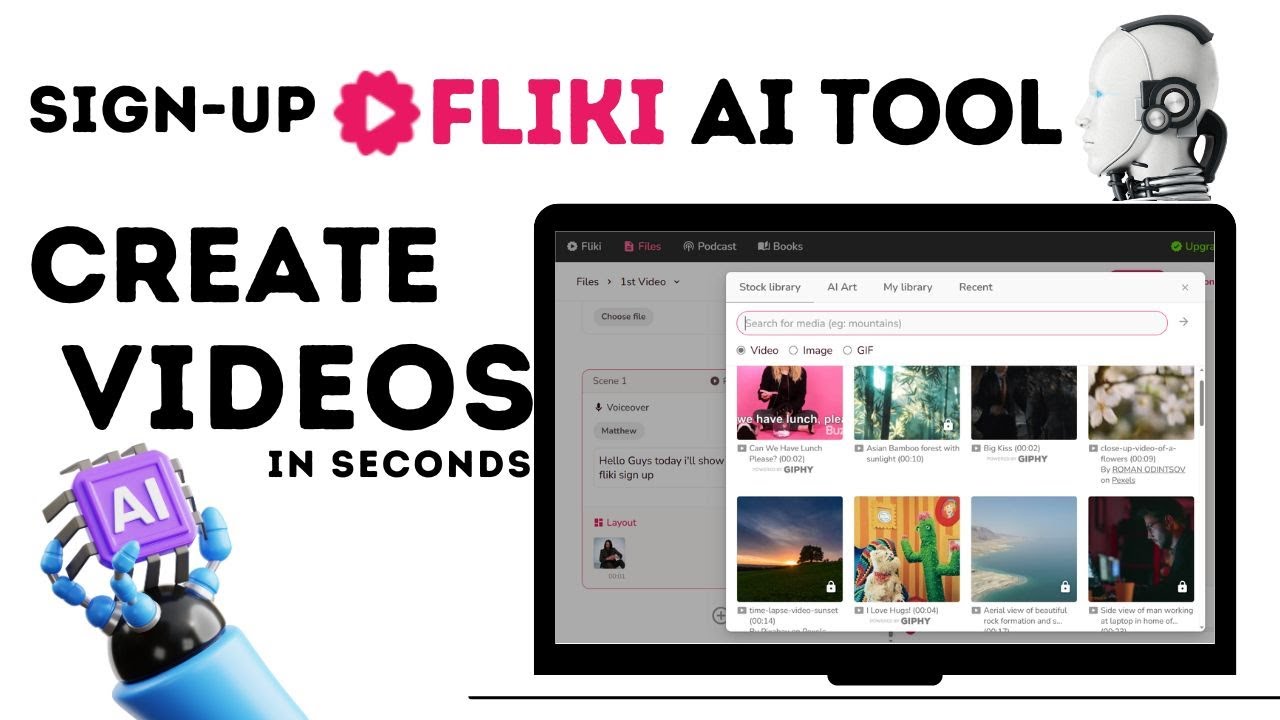 Creating Stunning Videos Made Easy: Sign Up for Fliki AI Tool - YouTube