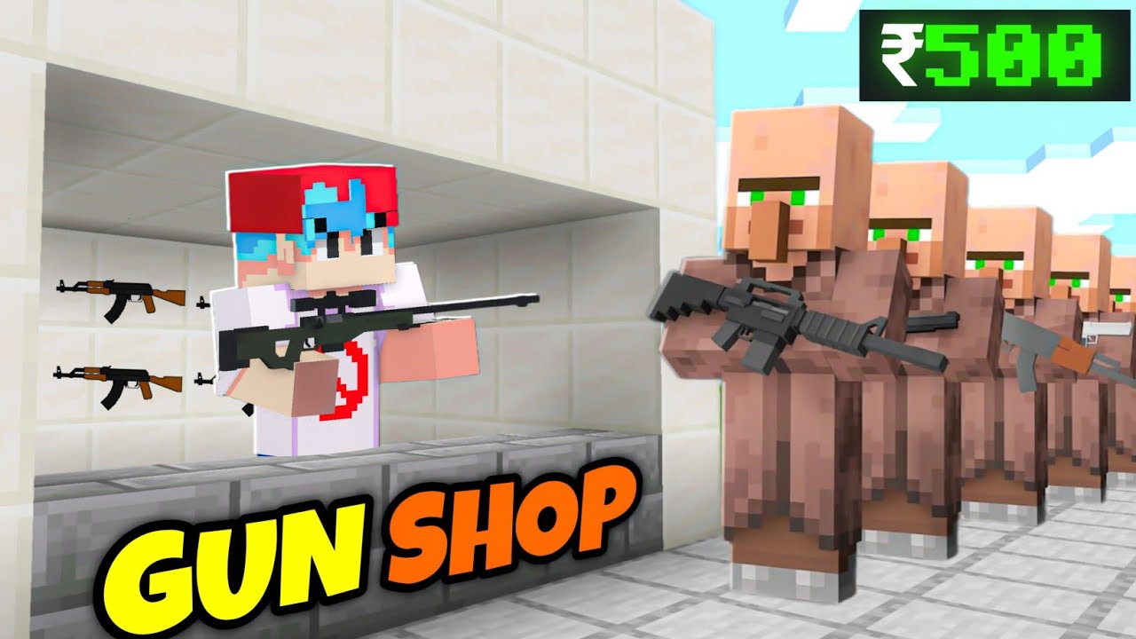 I Opened a GUN SHOP in Minecraft💰 - YouTube
