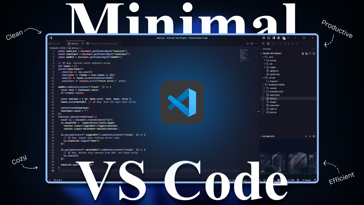 How I Transformed VS Code Into a Cozy Workspace #devsetup - YouTube