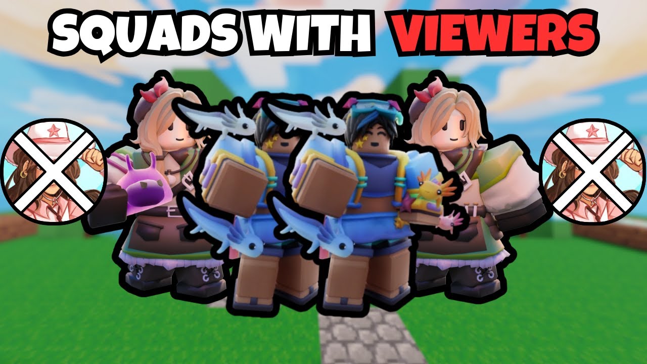 🔴PLAYING SQUADS AND CUSTOMS WITH VIEWERS🔴 (ROBLOX BEDWARS) HOPPY SUCKS ...