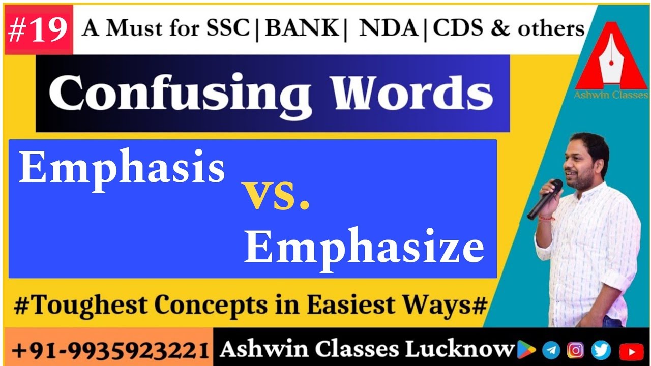 Confusing Words (Session- 19) | Difference Between "Emphasis ...