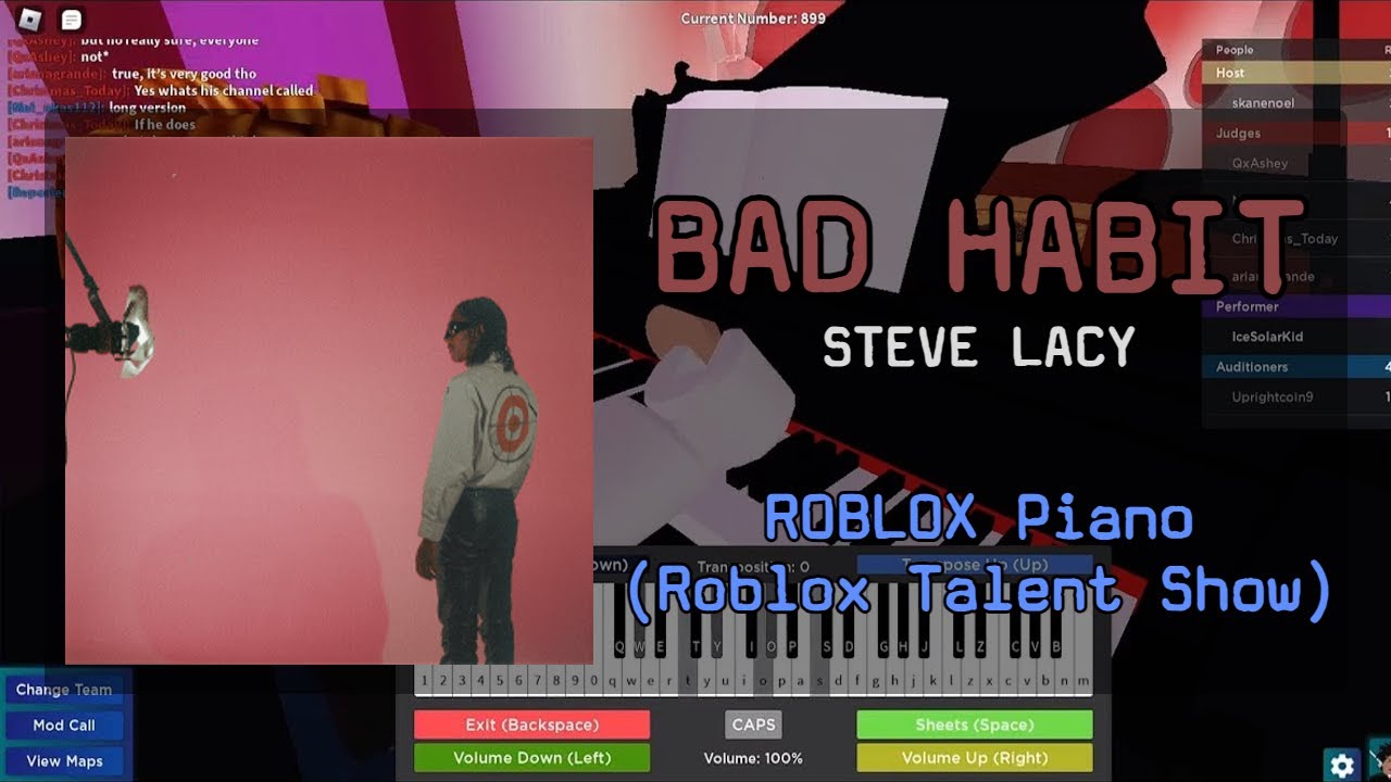 Steve Lacy - Bad Habit | Roblox Got Talent (ROBLOX Piano Cover) - YouTube