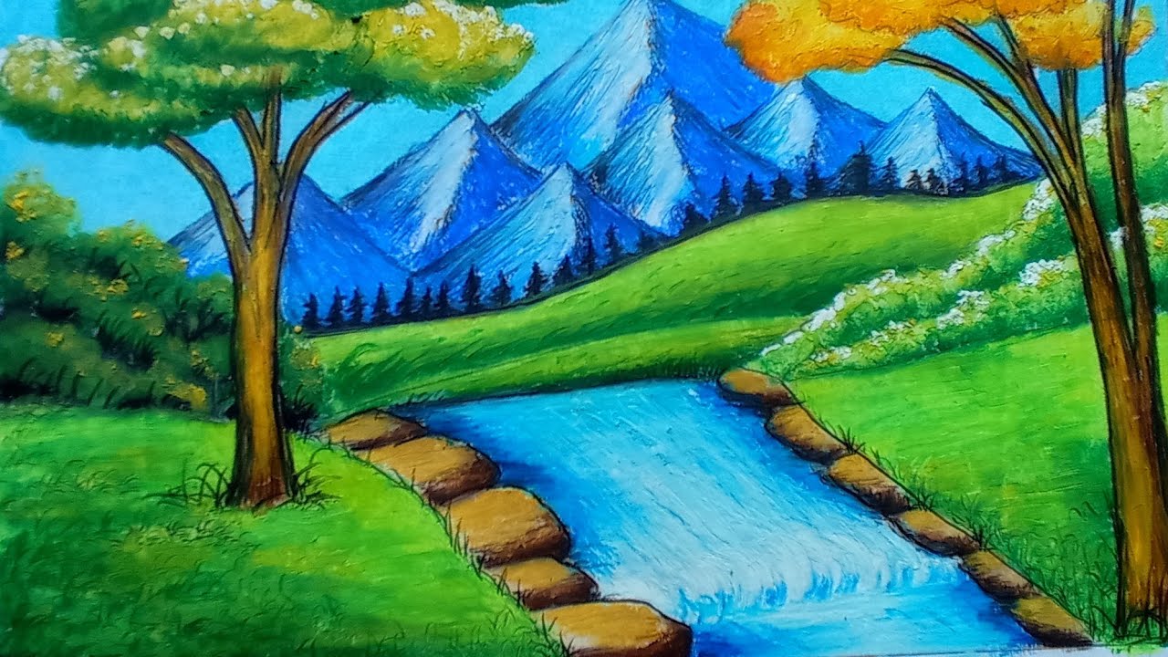 วาดรูปธรรมชาติ สีชอล์ค Youtube