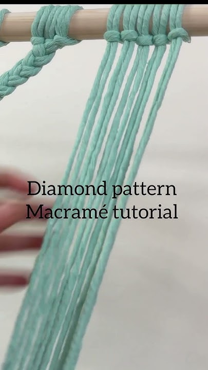 Macrame tutorial Diamond pattern 🪢 #macrame #macramepattern #macrametutorial #macramè # ...