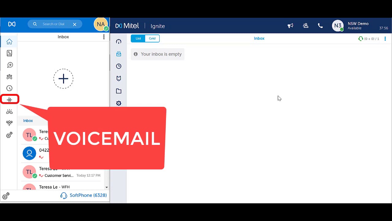 MiCollab NextGen & Ignite - Voicemail - YouTube