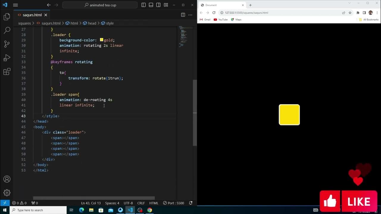 How To Make Squares Animation | CSS & Html - YouTube