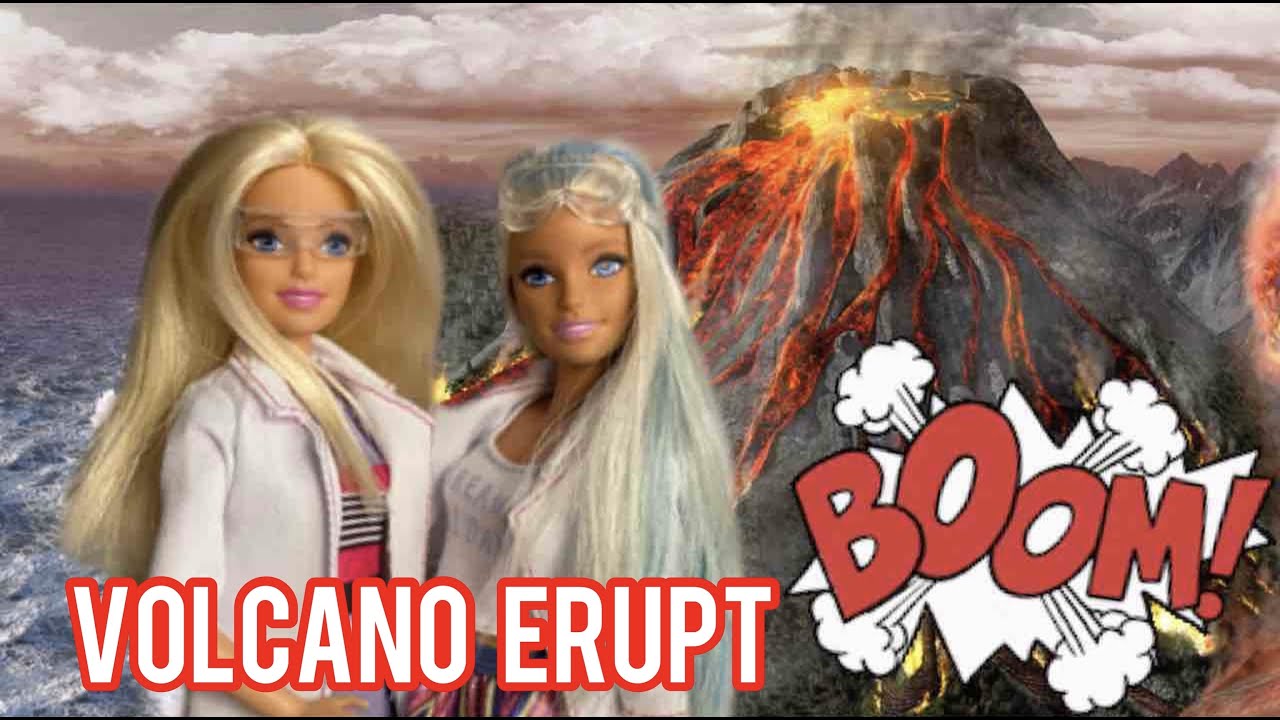 Barbie | Volcano science experiment for kids | DIY volcano Experiment ...