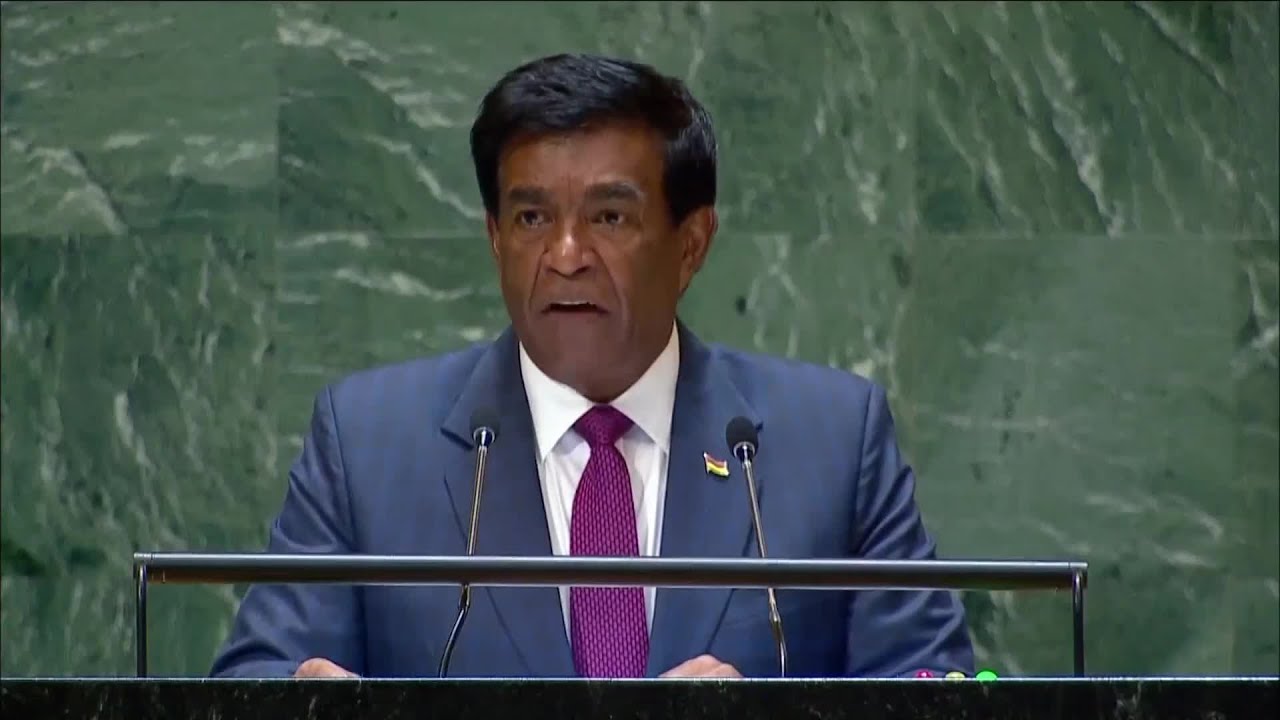 Mauritius President Roopun addresses 79th UN General Assembly - YouTube