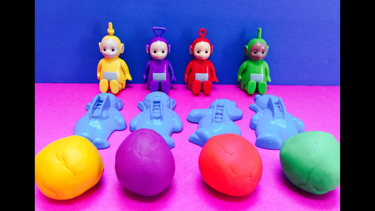 PLAY-DOH TELETUBBIES Creating Characted Molds with Toys! - YouTube