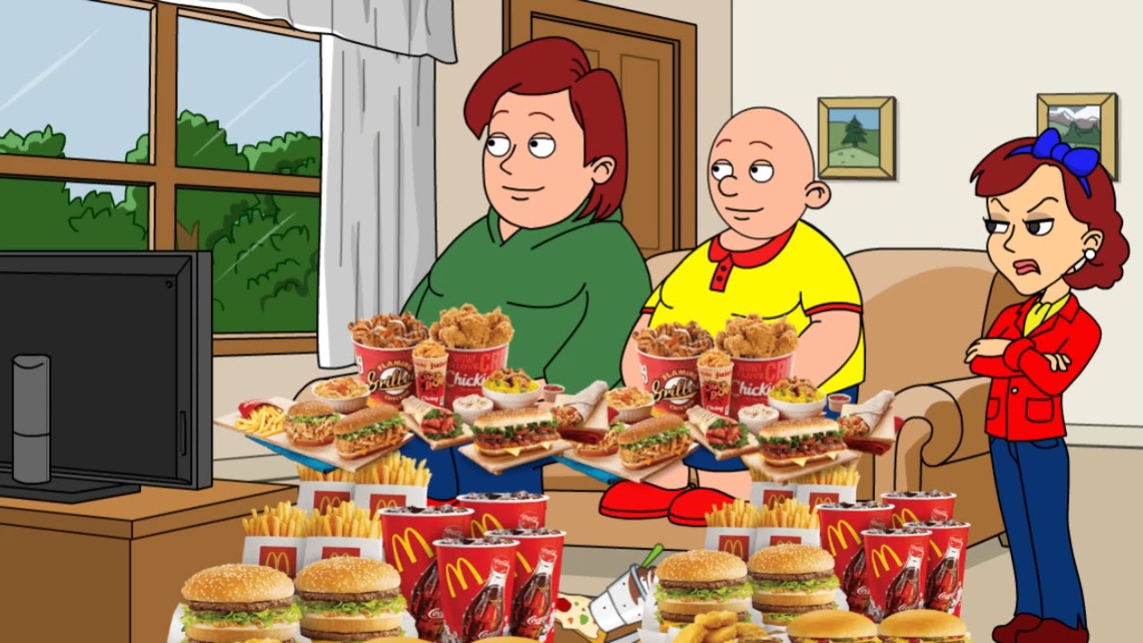 Boris and Caillou become lazy slobs/ get fat - YouTube