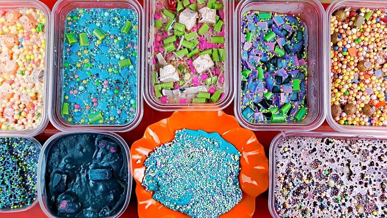 Slime Smoothie #14 - Old Slime Mixing - YouTube