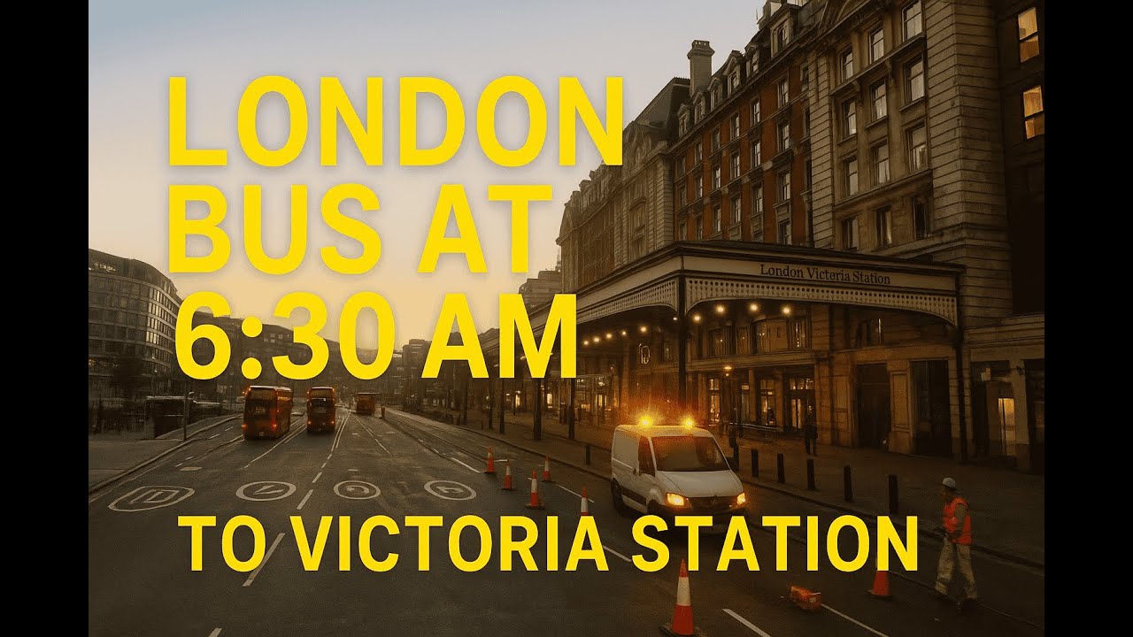 Bus 36 to Victoria Station From Park Lane on Sunday morning - YouTube