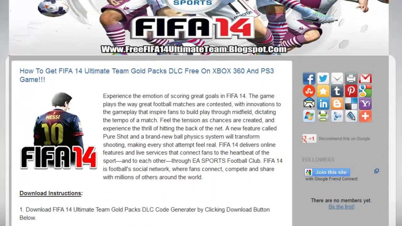 How to Install FIFA 14 Ultimate Team Gold Packs DLC Game Free on Xbox ...