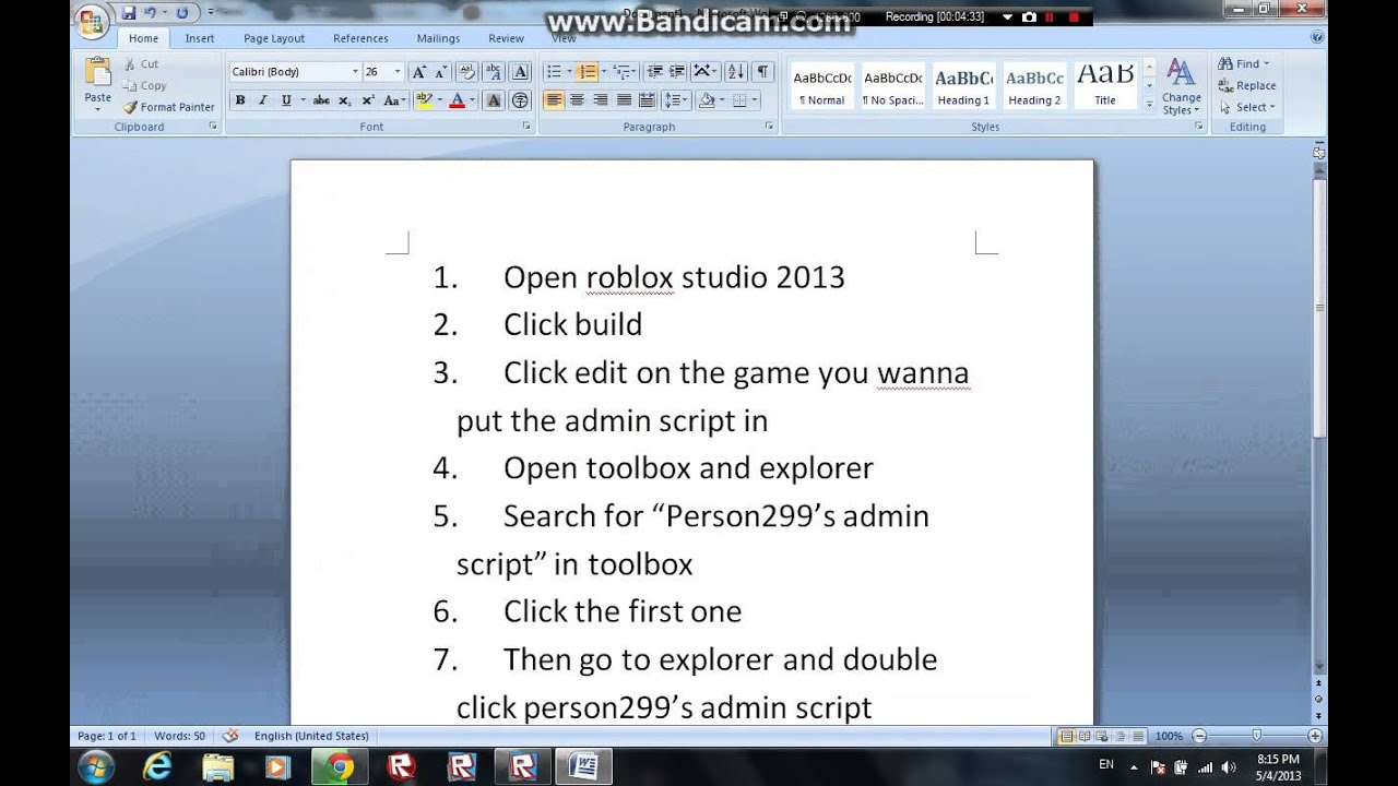 How to insert an admin script into your roblox game - 10 simple steps ...