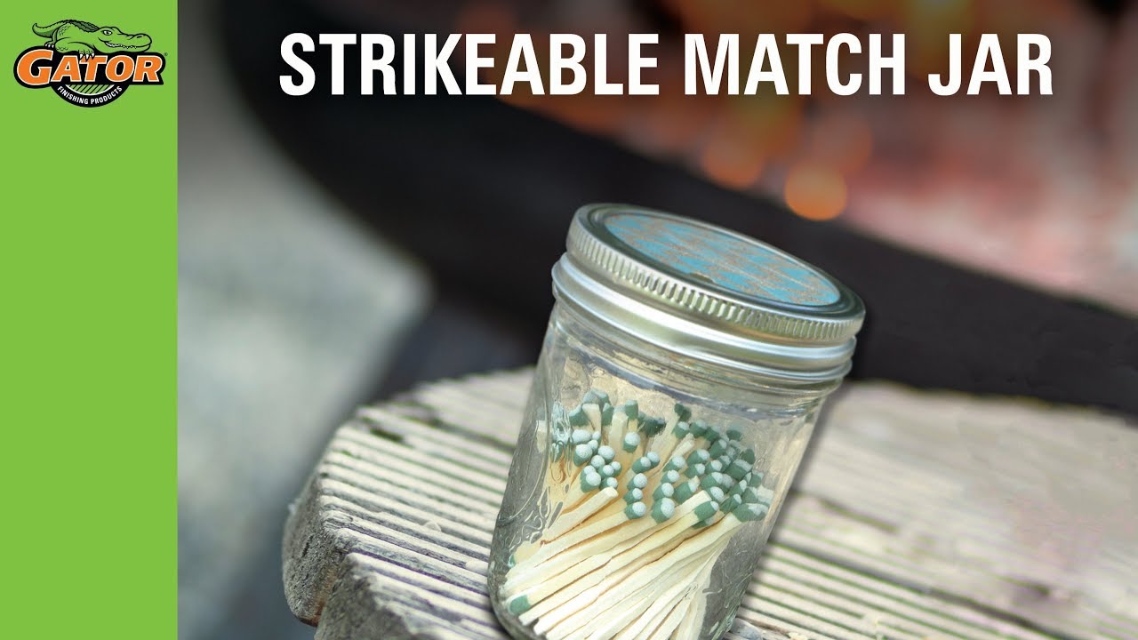 Simple DIY Strikeable Match Mason Jar - YouTube