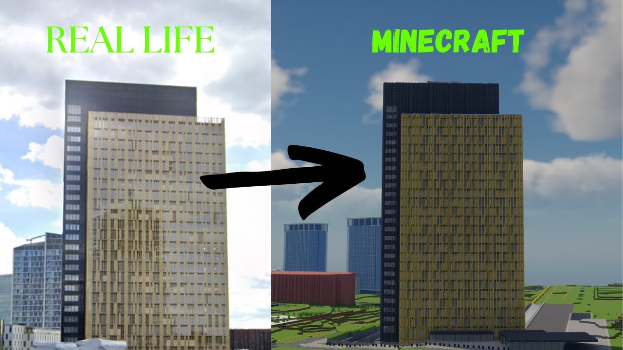 Minecraft Golden Skyscraper Speedbuild! - YouTube