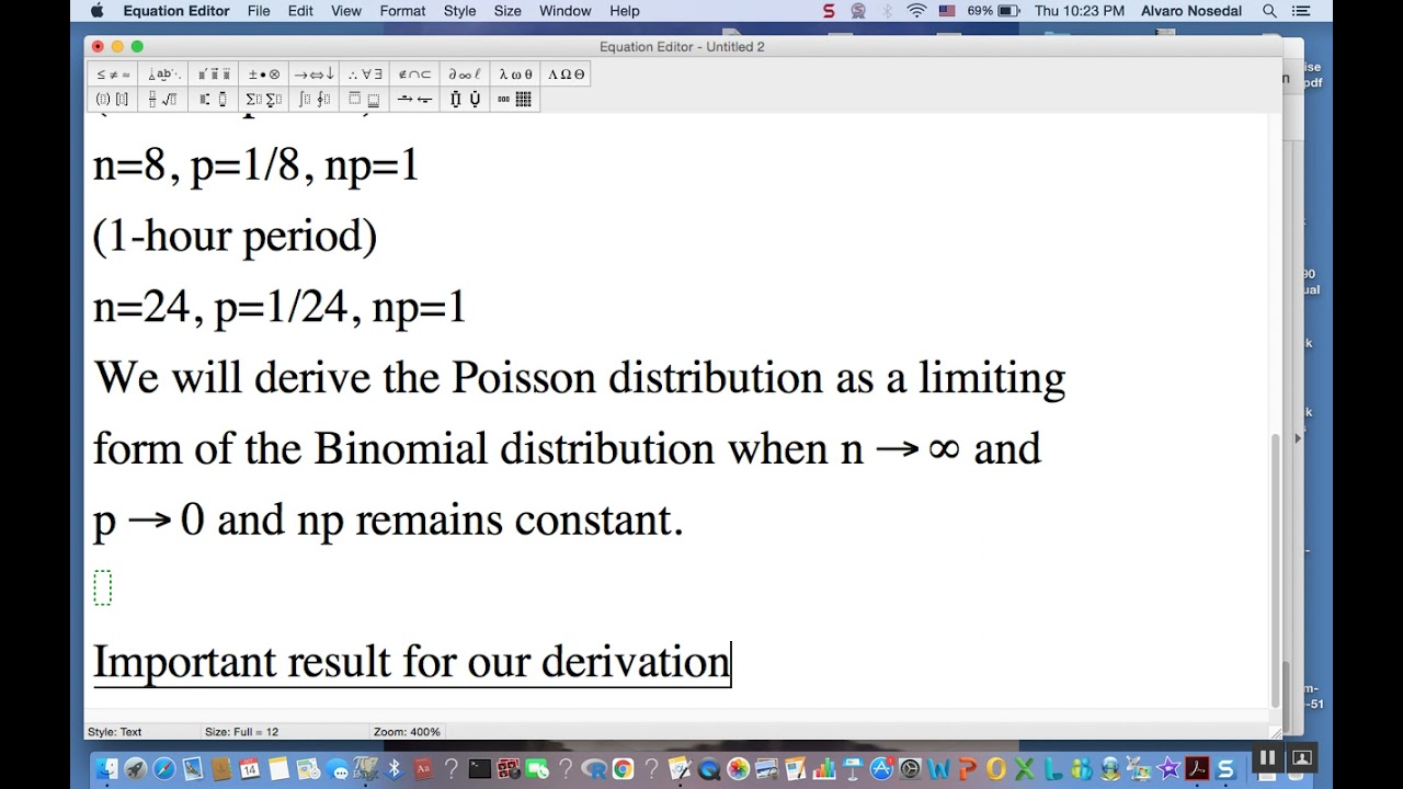 sta256 poisson distribution derivation - YouTube