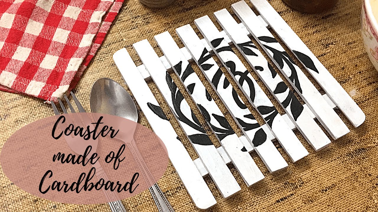 Classic Wooden Coaster | DIY | Made out of Cardboard - YouTube