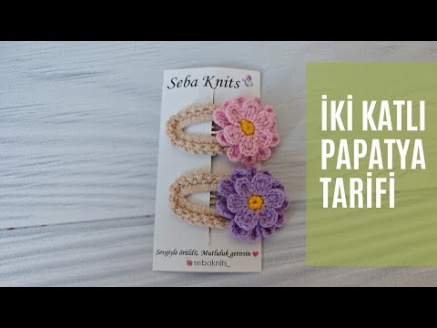 İki katlı papatya  çıtçıt toka yapımı