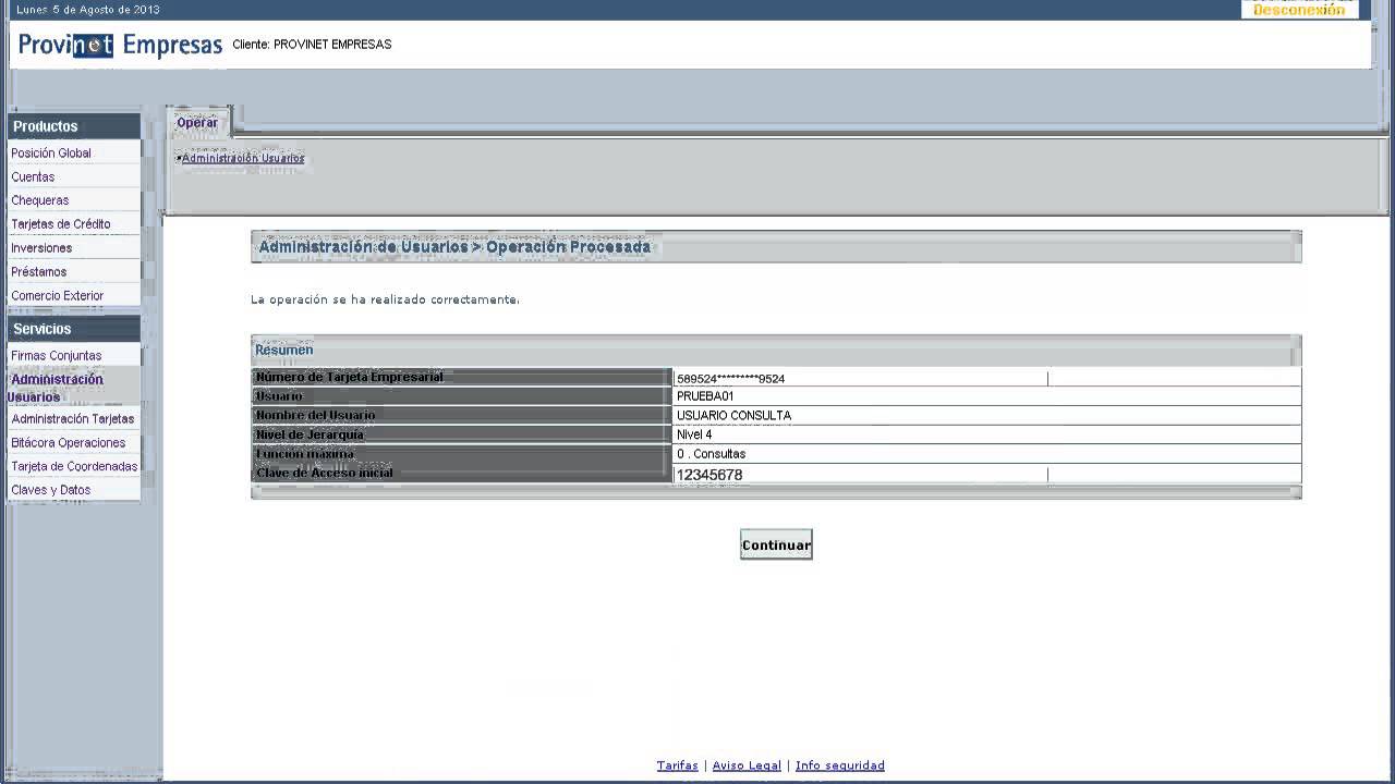 Provinet Empresa Desbloqueo o Reactivacion de Usuario - YouTube