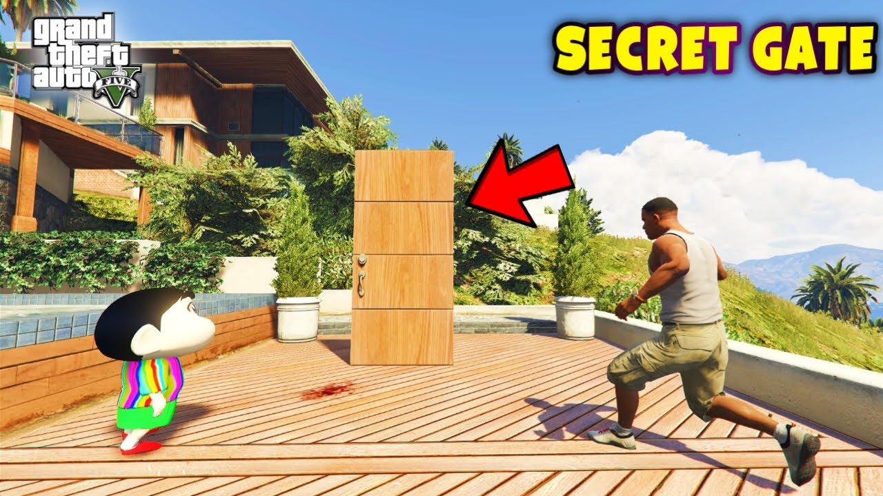 Franklin Try To Open Secret Gate Inside House In GTA 5 - YouTube