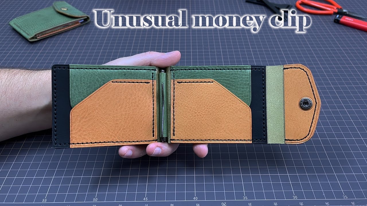 Making Unusual leather money clip. + PDF Pattern - YouTube