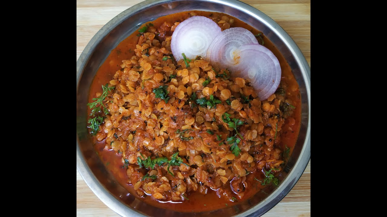 masur dal | मसूर डाळ भाजी | hotel style masur dal recipe in marathi ...