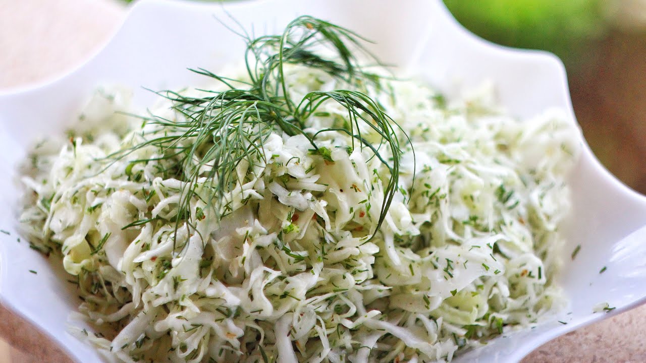 *only 3 ingredients* Cabbage Salad Recipe - YouTube