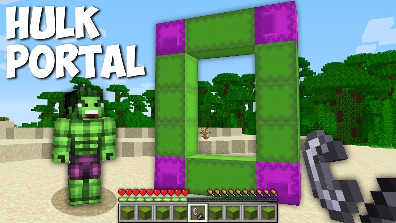 You HAVE to build HULK PORTAL in Minecraft ? Super HULK DIMENSION ...